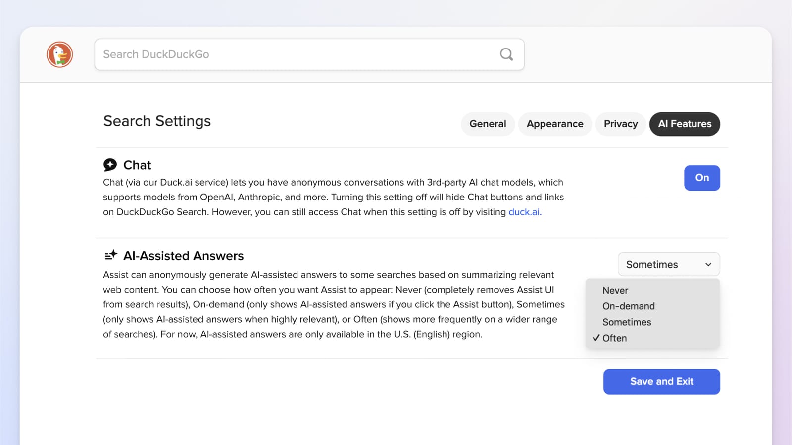 DuckDuckGo’s AI Features: Private, Useful and Optional